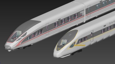 复兴号 CR400AF”和“CR400BF”模型-火车/轨道车模型库-3ds Max(.max)模型下载-cg模型网