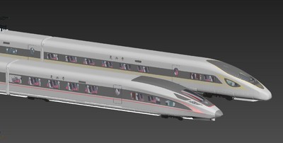 复兴号 CR400AF”和“CR400BF”模型-火车/轨道车模型库-3ds Max(.max)模型下载-cg模型网
