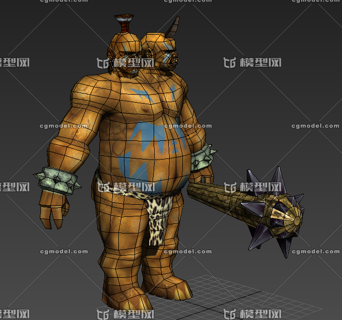 原创_双头怪_MAx8_请大家PP_applebox作品_人物异形怪物_cg模型网