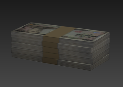 一沓钞票模型-其他模型库-3ds Max(.max)模型下载-cg模型网
