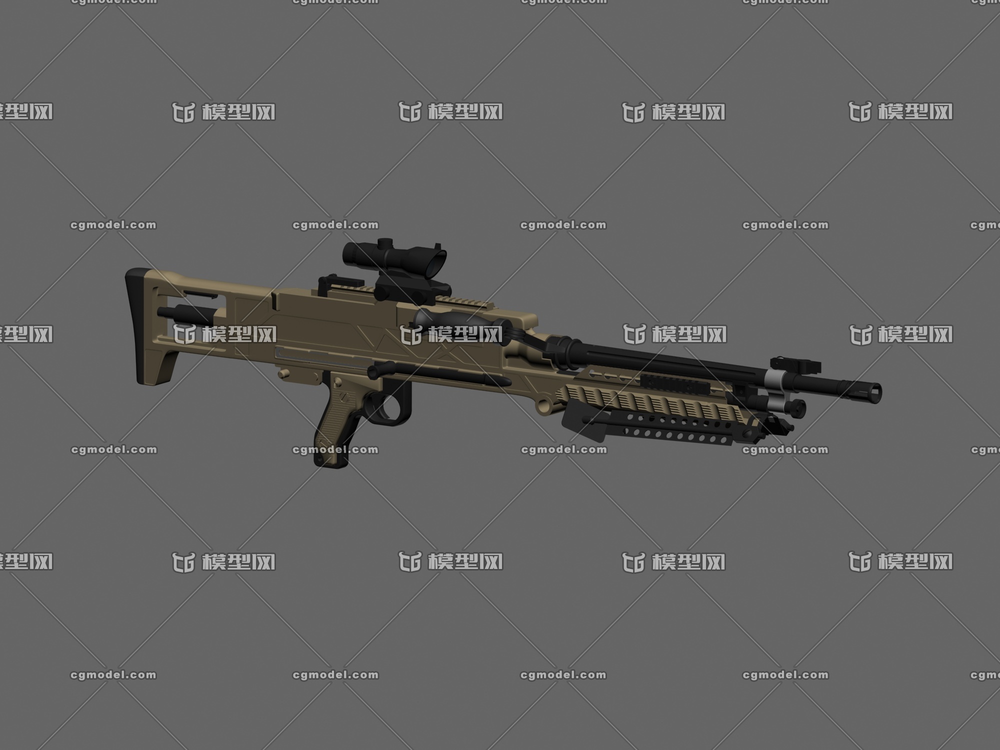 .338 M240LW通用机枪模型-枪械模型模型库-3ds Max(.max)模型下载-cg模型网