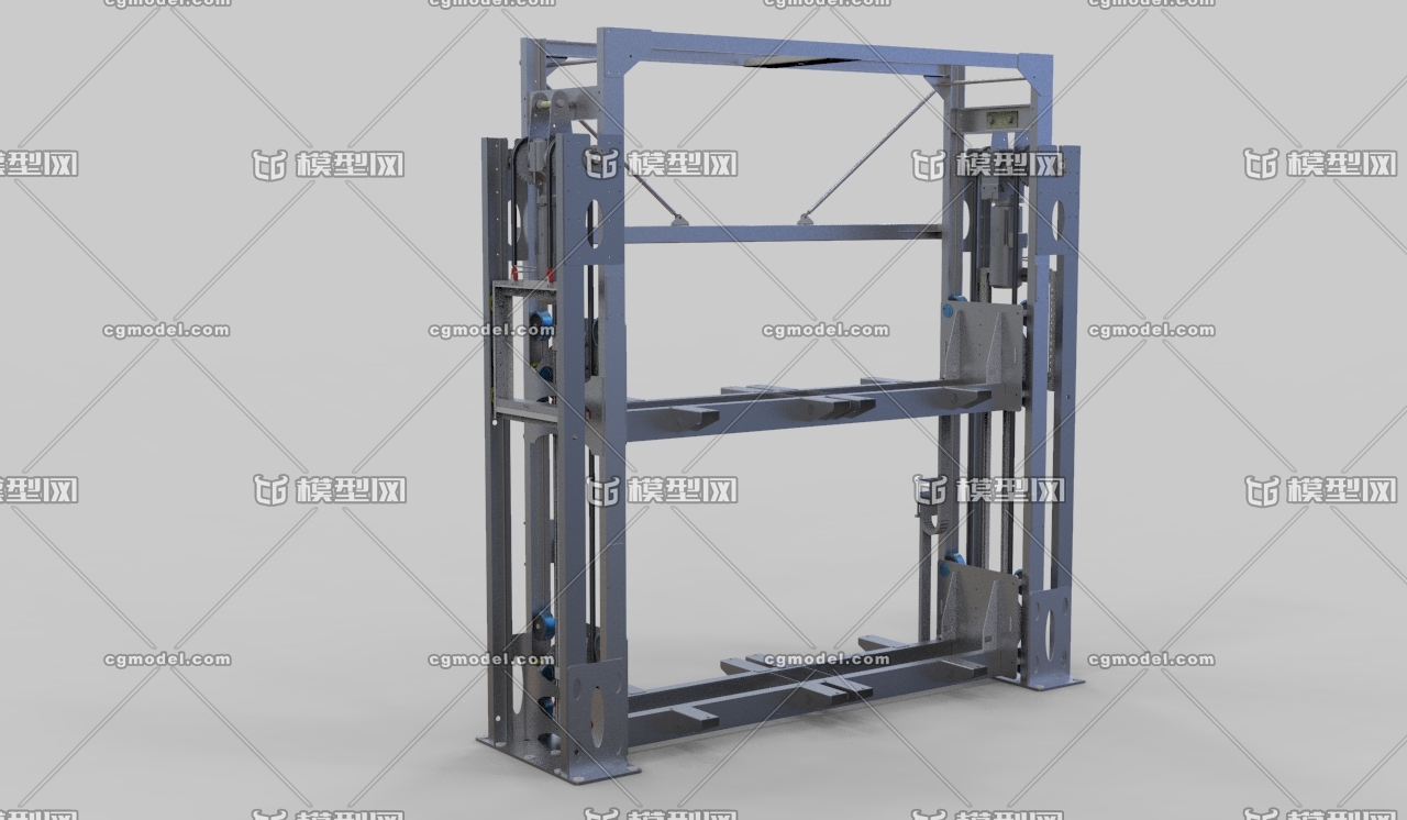 双托盘升降机模型-工业设备模型库-3ds Max(.max)模型下载-cg模型网