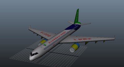 国产 C919模型-客机/民用飞机模型库-Maya(.ma/.mb)模型下载-cg模型网