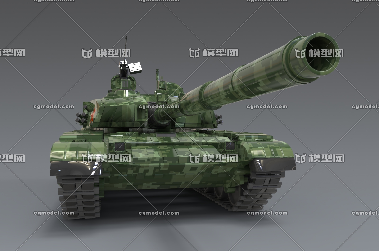 99A2 ZTZ-99模型-装甲车／坦克模型库-3ds Max(.max)模型下载-cg模型网