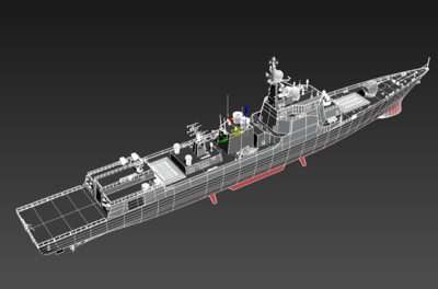 052D驱逐舰模型-军舰模型库-3ds Max(.max)模型下载-cg模型网
