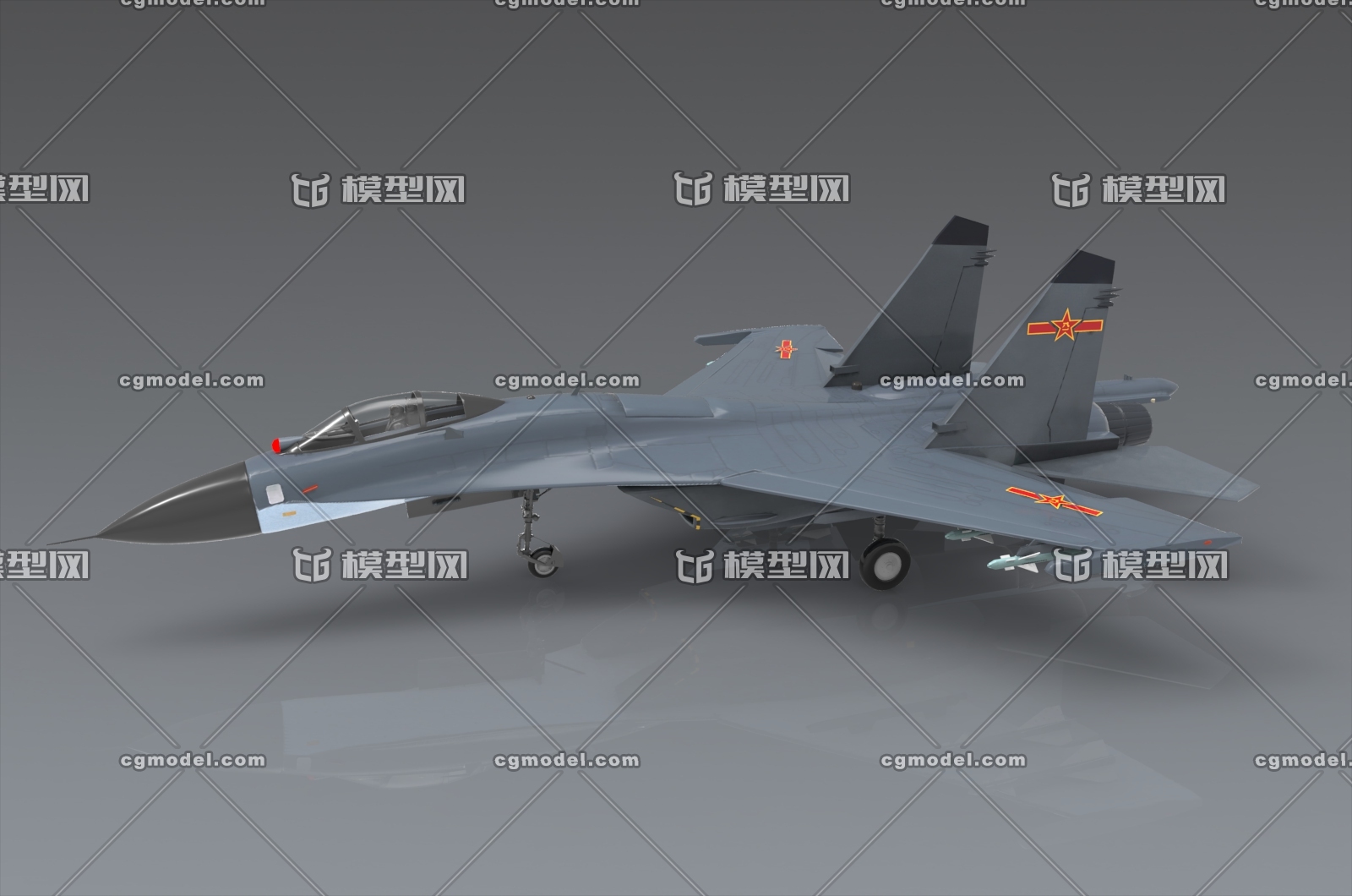 J11B j11b模型-军用飞机模型库-3ds Max(.max)模型下载-cg模型网