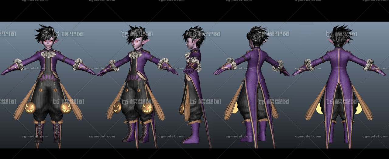 DNF***模型第一部模型-男人模型库-Maya(.ma/.mb)模型下载-cg模型网