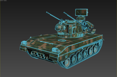 PGZ07-35mm自行高炮 PGZ-07自行高射炮模型-装甲车／坦克模型库-3ds Max(.max)模型下载-cg模型网