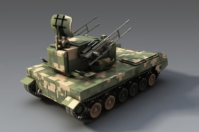 PGZ95式自行高炮 PGZ95模型-装甲车／坦克模型库-3ds Max(.max)模型下载-cg模型网