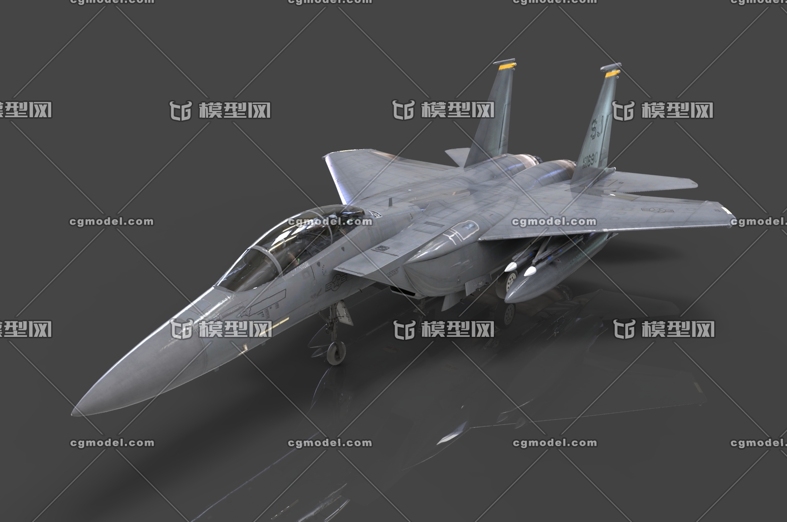 F15战斗机 F-15模型-小型飞机模型库-3ds Max(.max)模型下载-cg模型网