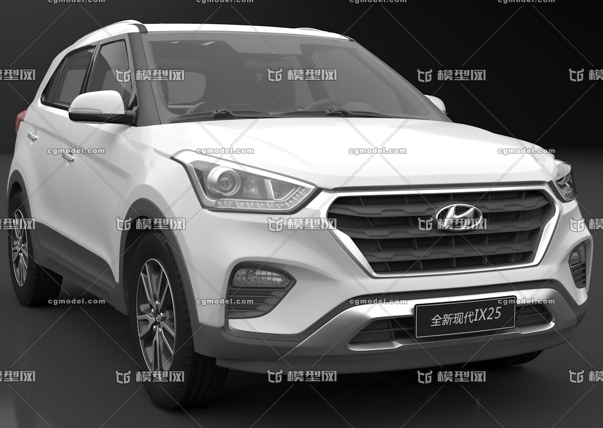 现代--2019款现代IX25-SUV 北京现代IX25模型-越野车模型库-3ds Max(.max)模型下载-cg模型网