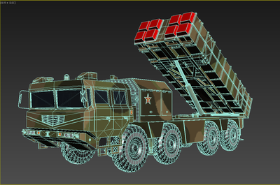 神鹰400火箭炮 SY400神鹰模型-装甲车／坦克模型库-3ds Max(.max)模型下载-cg模型网