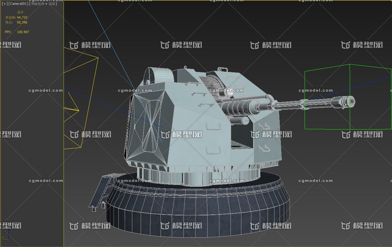 PJ26型单管76MM隐身舰炮_砺金作品_船艇军舰船艇军舰_cg模型网