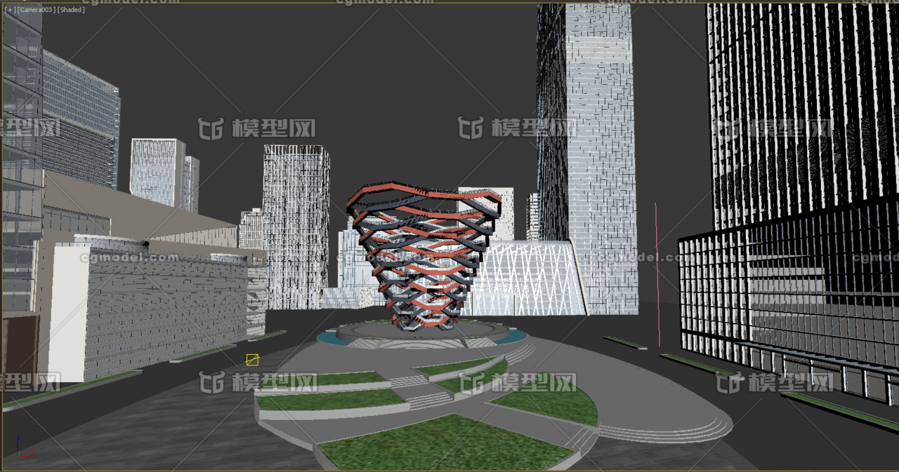 哈德逊城市广场 哈德逊广场模型-公共设施模型库-3ds Max(.max)模型下载-cg模型网