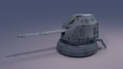 [Blender模型]PJ26型单管76MM隐身舰炮模型-火炮器械模型库-Blender(.blend)模型下载-cg模型网
