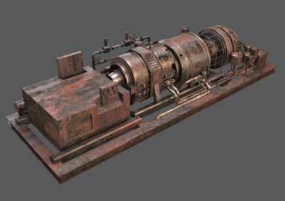 PBR次世代 科幻设备模型-工业设备模型库-OBJ(.obj/.mtl)模型下载-cg模型网