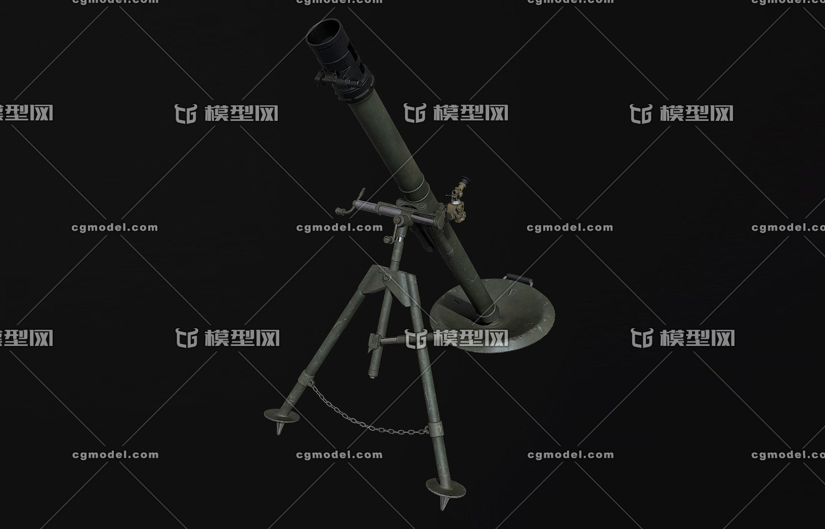 2B14 Podnos模型-火炮器械模型库-3ds Max(.max)模型下载-cg模型网