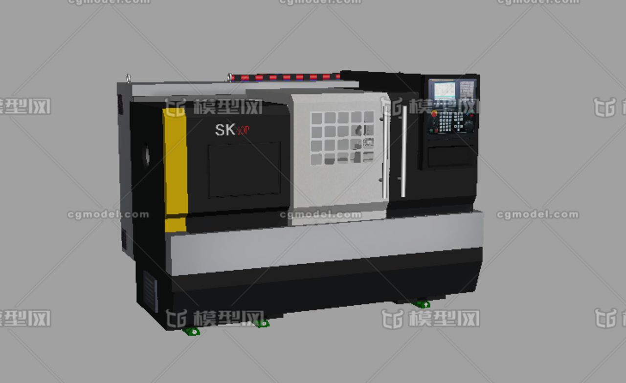 SK40P数控车床 SK50P数控车床模型-工业设备模型库-Maya(.ma/.mb)模型下载-cg模型网