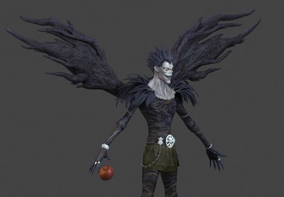 写实死亡 笔记-死神琉克模型-异形怪物模型库-3ds Max(.max)模型下载-cg模型网