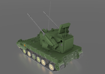 中国PGZ-07式35mm自行高炮 野战防空模型-装甲车／坦克模型库-3ds Max(.max)模型下载-cg模型网