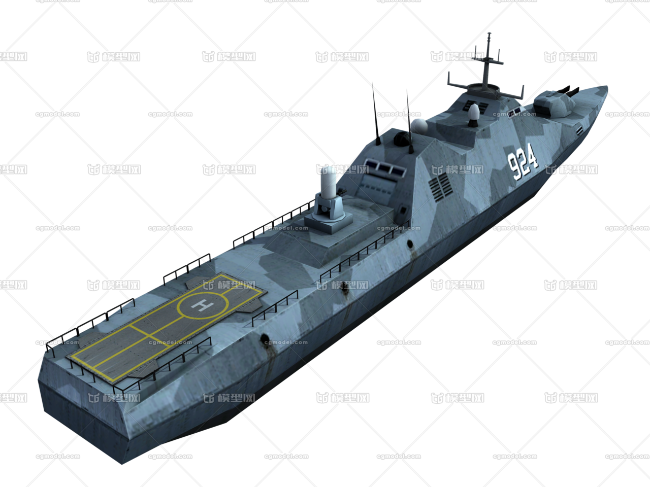 HMS Helsingborg 瑞典K32号军舰模型-军舰模型库-3ds Max(.max)模型下载-cg模型网
