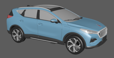 一汽红旗-红旗E-HS3 红旗EHS3模型-轿车模型库-Maya(.ma/.mb)模型下载-cg模型网