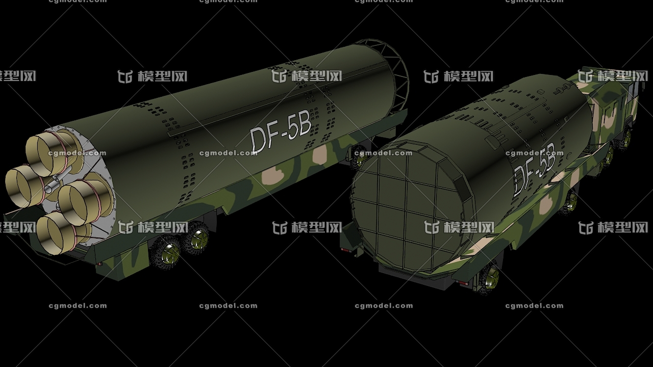 军工模型 DF-5B运输车模型-其他模型库-3ds Max(.max)模型下载-cg模型网