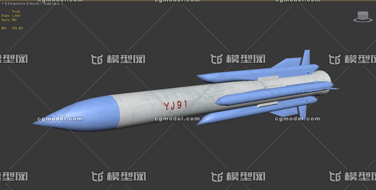 鹰击-91 YJ-91模型-火炮器械模型库-3ds Max(.max)模型下载-cg模型网
