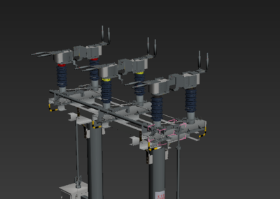 变压器模型 35kv模型-工业设备模型库-3ds Max(.max)模型下载-cg模型网