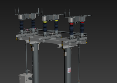 变压器模型 35kv模型-工业设备模型库-3ds Max(.max)模型下载-cg模型网