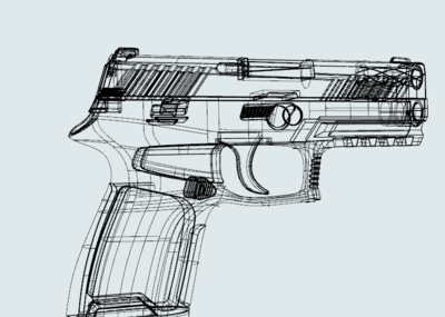 P20手枪模型模型-枪械模型模型库-IGES(.ige/.igs/.iges)模型下载-cg模型网