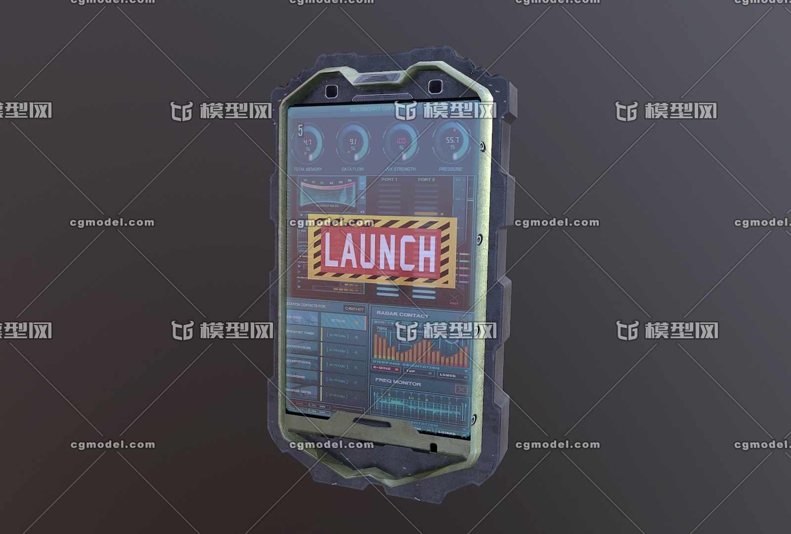 次时代军用手机 战术智能手机模型-电话手机模型库-3ds Max(.max)模型下载-cg模型网