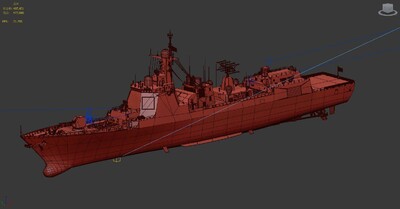 052D型导弹驱逐舰~155南京舰模型-军舰模型库-3ds Max(.max)模型下载-cg模型网