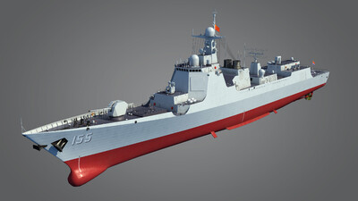 052D型导弹驱逐舰~155南京舰模型-军舰模型库-3ds Max(.max)模型下载-cg模型网