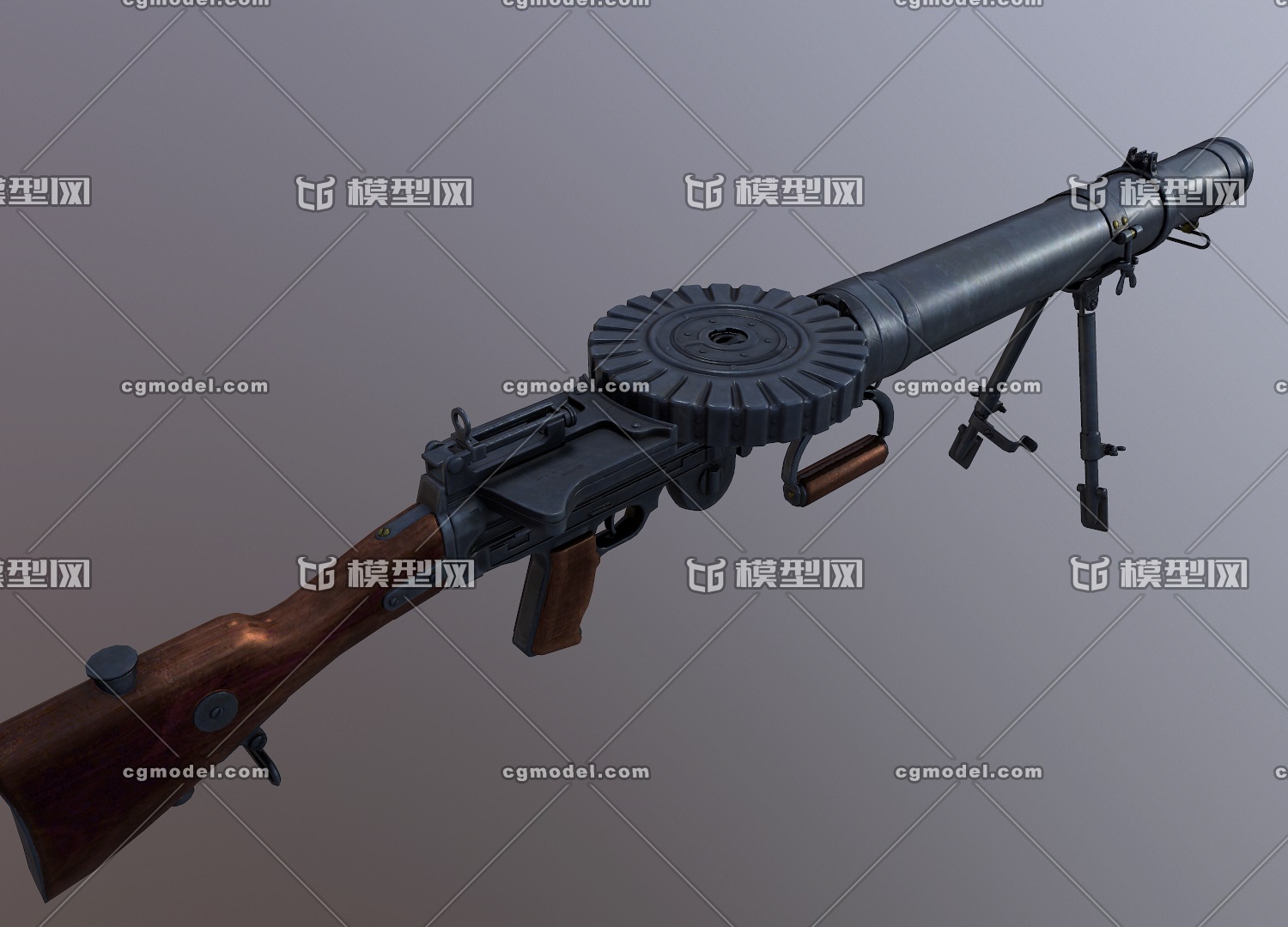 Lewis Gun模型-枪械模型模型库-3ds Max(.max)模型下载-cg模型网