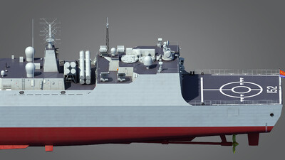 052C型导弹驱逐舰模型-军舰模型库-3ds Max(.max)模型下载-cg模型网