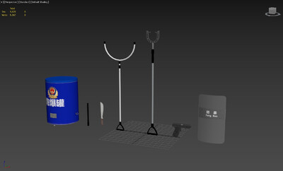次时代防恐防爆道具模型，带Unity包_lmshe作品_武器枪械模型武器枪械模型_cg模型网