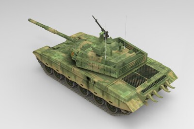 ZTZ99B 99b主战坦克模型-装甲车／坦克模型库-3ds Max(.max)模型下载-cg模型网