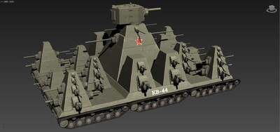 KV-44模型-装甲车／坦克模型库-3ds Max(.max)模型下载-cg模型网