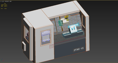 虚拟现实VR，车床，机床，u3d场景,ZTXC-15模型-工业设备模型库-Unity Engine模型下载-cg模型网
