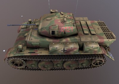 二号轻型坦克L型“山猫” 德国研制模型-装甲车／坦克模型库-FBX(.fbx)模型下载-cg模型网