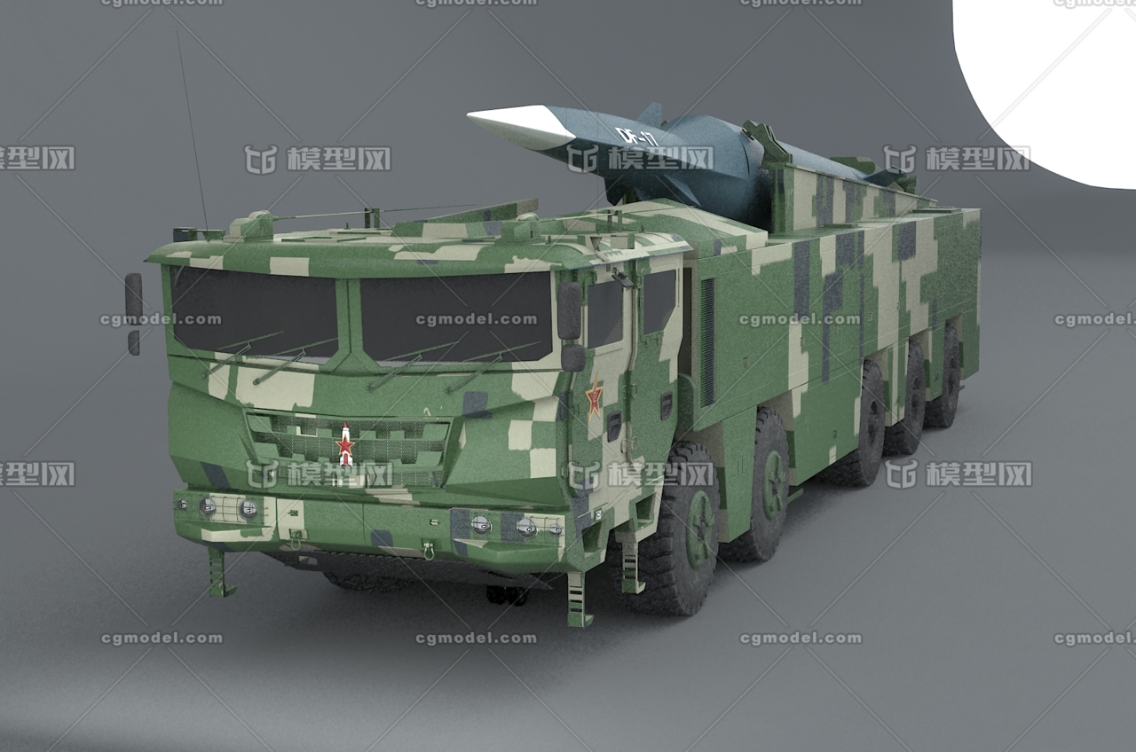 东风17弹道导弹 DF17模型-装甲车／坦克模型库-3ds Max(.max)模型下载-cg模型网