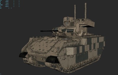 M3A3 BUSK模型-装甲车／坦克模型库-Maya(.ma/.mb)模型下载-cg模型网