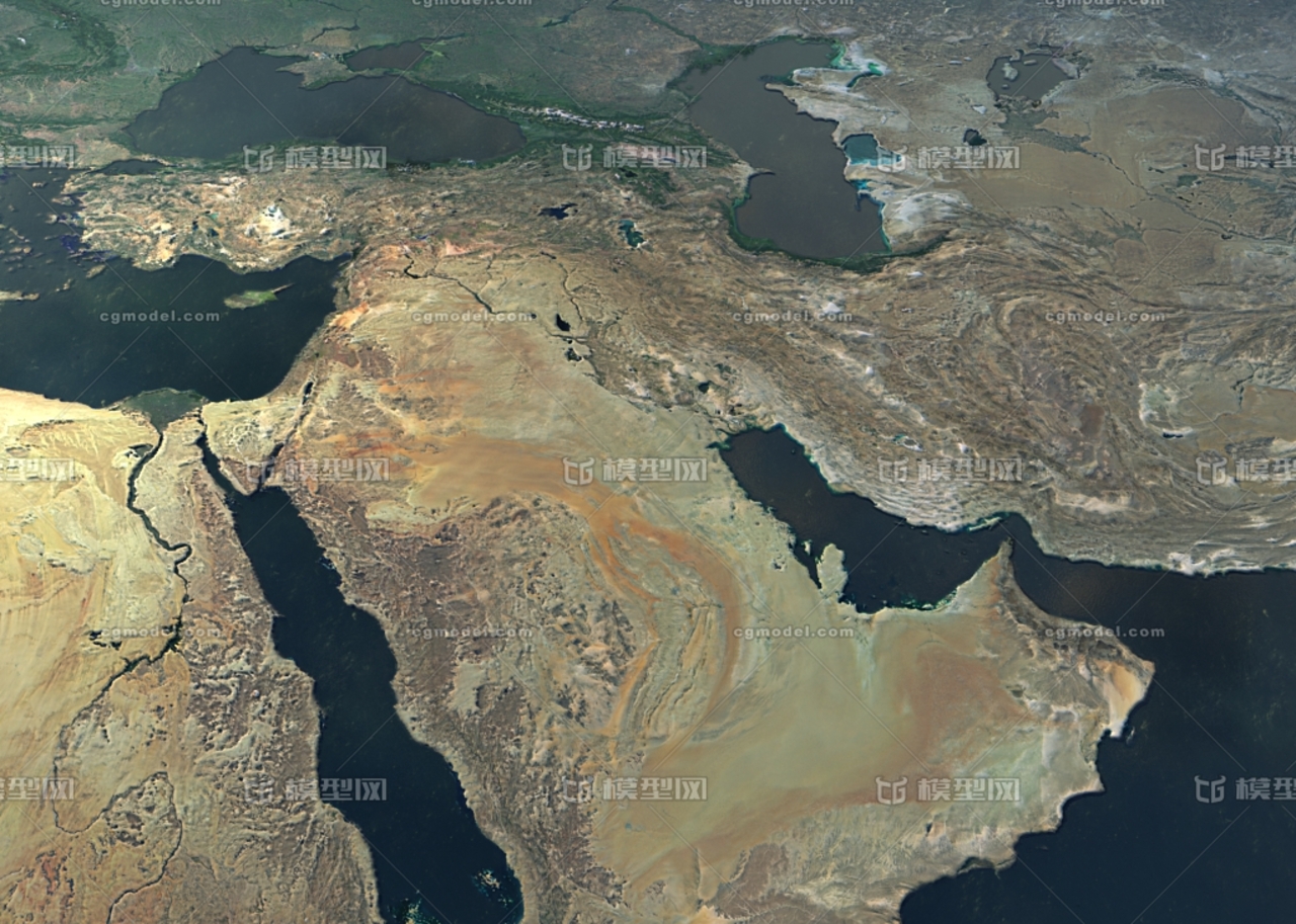 写实中东地区地图场景 叙利亚模型-自然场景模型库-FBX(.fbx)模型下载-cg模型网