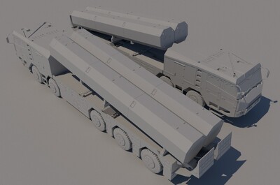 中国长剑-100巡航导弹 DF-100模型-火炮器械模型库-OBJ(.obj/.mtl)模型下载-cg模型网