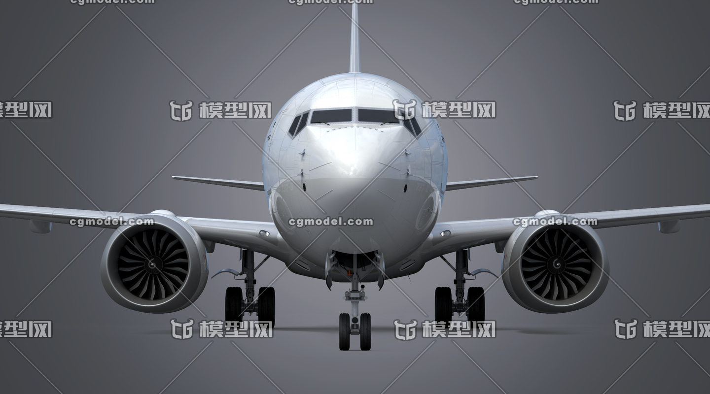 Boeing 737-8模型-客机/民用飞机模型库-3ds Max(.max)模型下载-cg模型网