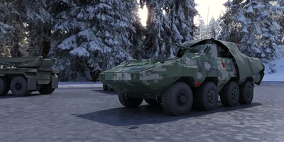 ZBD-09式8X8轮式步兵战车模型-装甲车／坦克模型库-3ds Max(.max)模型下载-cg模型网