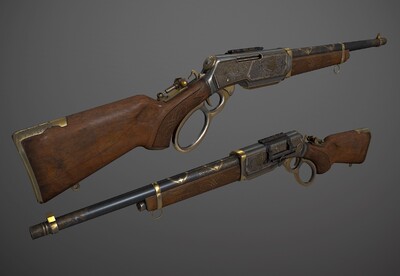 温彻斯特M1887模型-枪械模型模型库-3ds Max(.max)模型下载-cg模型网