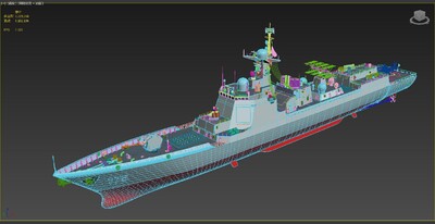 052D导弹驱逐舰模型-军舰模型库-3ds Max(.max)模型下载-cg模型网