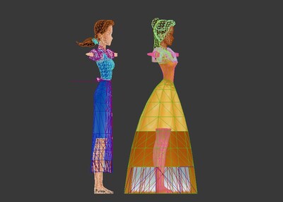 belle王国之心模型-女人模型库-3ds Max(.max)模型下载-cg模型网